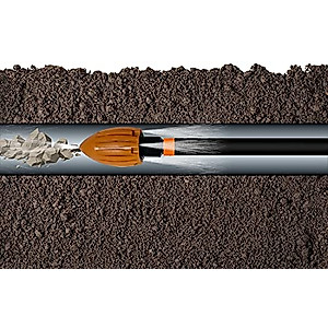 Risedrit The Water Rocket - Cleaning Nozzle, Pressure Washer Sewer Jetter Nozzle, for Garden Hose Sewer Cleaning Nozzle Quick Connector High Pressure Wash Head (Orange)