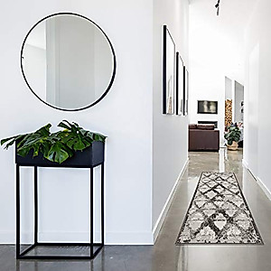 Woven Trends Modern Contemporary 3-Piece Rug Set, 5x7 Area Rug, 2x5 Runner Rug, 2x3 Accent Mat, Livingroom, Bedroom, Entryway, Durable and Stain Resistant, Gray