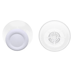 eXtremeRate Solid White & Clear Dual-Color Replacement Thumbsticks for PS5 Controller, Custom Analog Stick Joystick Compatible with PS5, for PS4 All Model Controller - Controller NOT Included