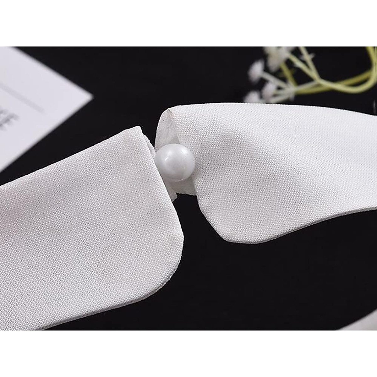 Huliyhus Fake Collar Detachable Dickey Collar Lapel Choker Peter Pan Necklace False Collar and Wrist Cuffs Detachable False Sleeves (Type 1), One Size