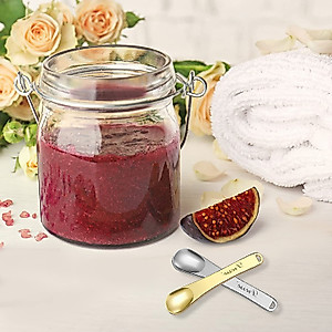 6 Pack Metal Makeup Spatula, Mini Spoon, Beauty Scoop for Facial Cosmetic, Face Mask (Silver,rose gold& Gold)