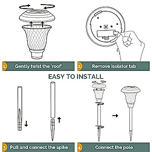 GIGALUMI 8 Pack Solar Pathway Lights, Solar Garden Lights Outdoor Warm White, Waterproof Led Path Lights for Yard, Patio, Landscape, Walkway (Brown)…