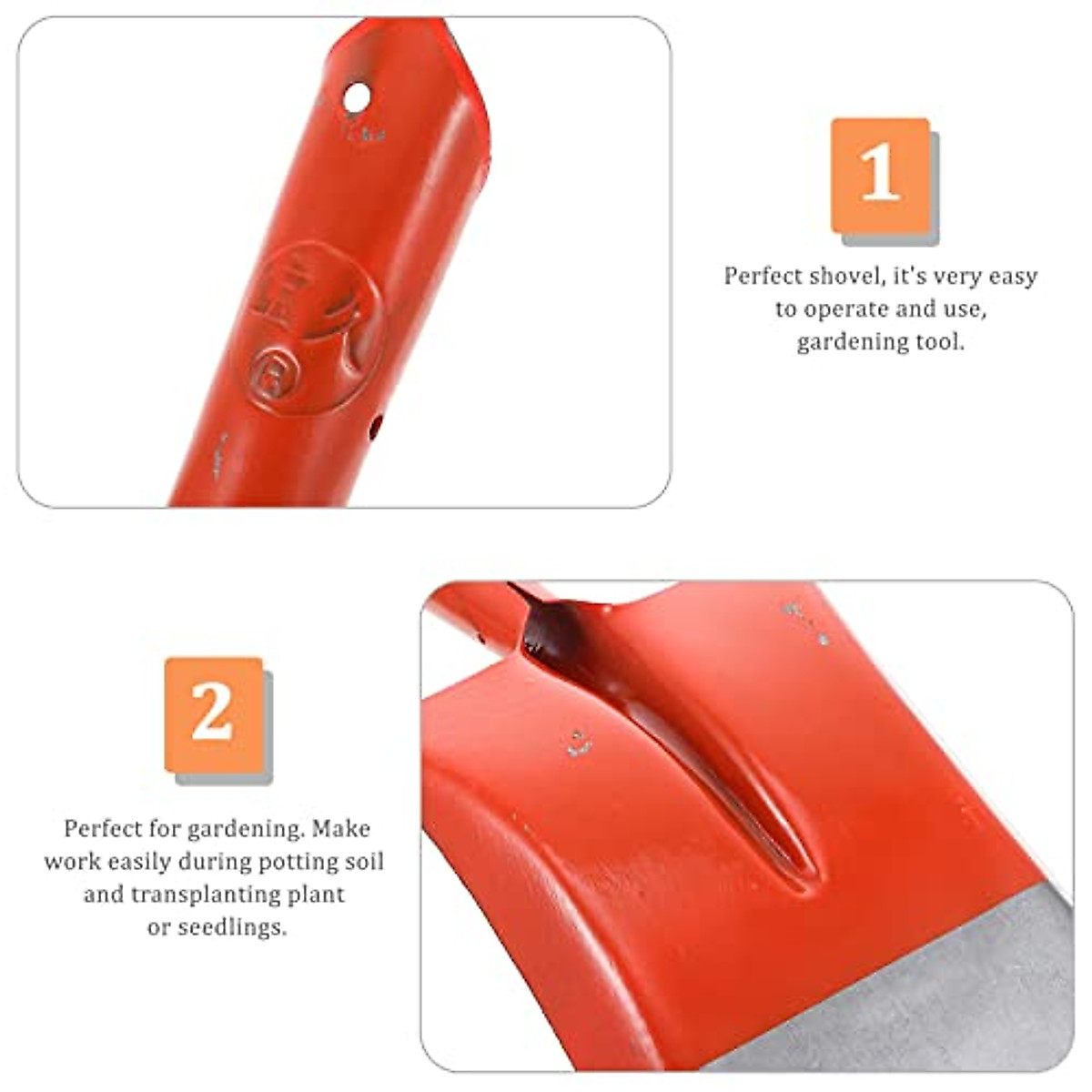 YARDWE Gardening Shovel Head Replacement Square Ice Scraper Heavy Duty Snow Shovel Snow Shovel Digging Shovel Snow Removal Tool