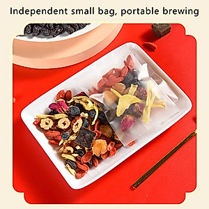 500g/17.6oz Brown Sugar Ginger Jujube Tea, with Brown Sugar Cube, Shredded Ginger, Jujube, Wolfberry, Longan, Red Rose, No Added, 20 Counts, for Women