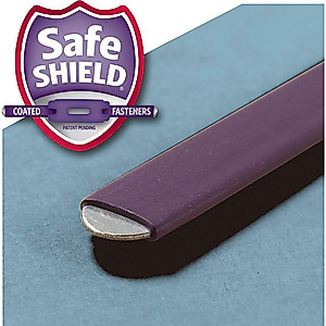 Smead Pressboard Classification File Folder with SafeSHIELD Fasteners, 1 Divider, 2" Expansion, Legal Size, Blue, 10 per Box (18730)