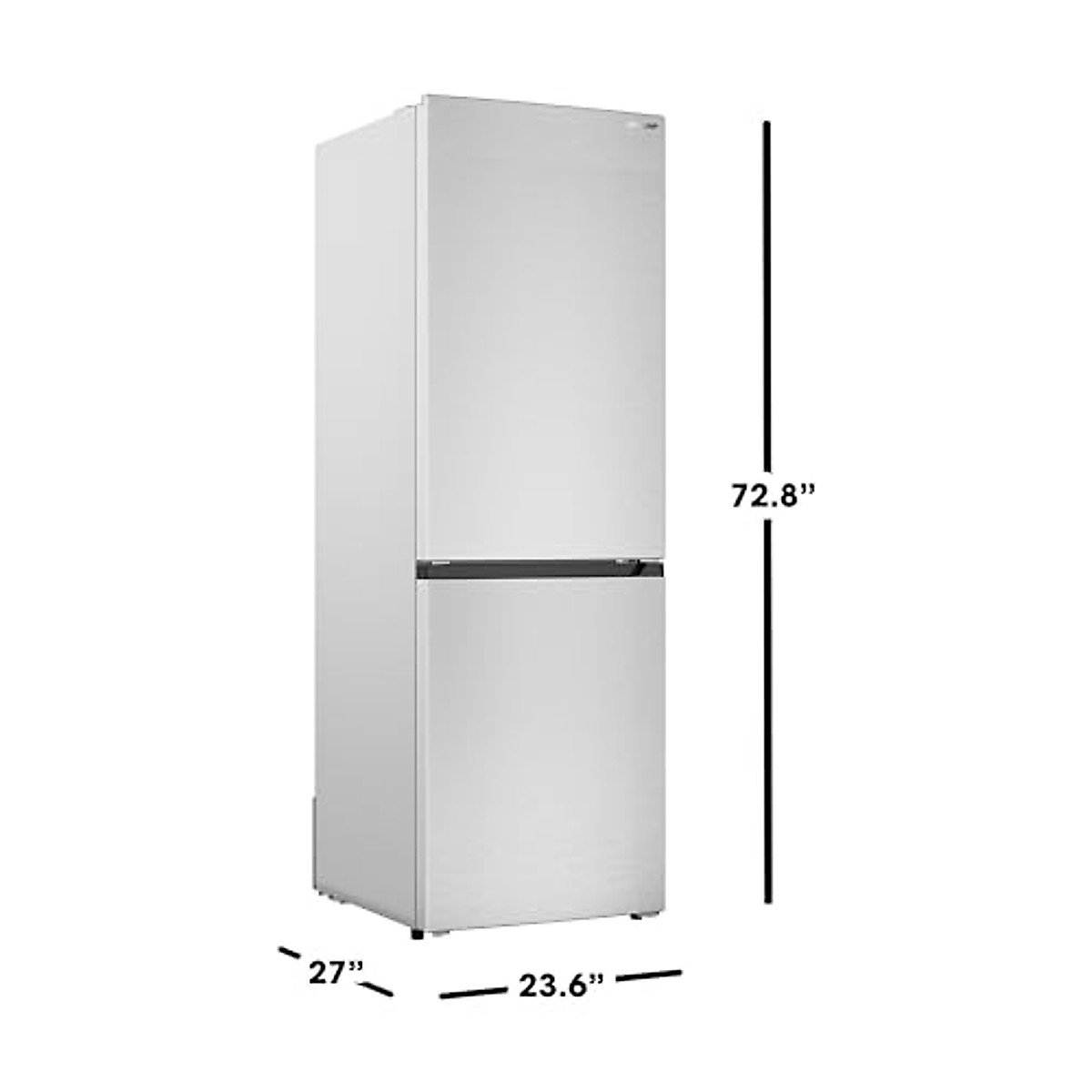 SHARP SJB1255GS Refrigerator with Bottom-Freezer, Counter-Depth, 24 Inch, 11.5 Cubic Foot, Stainless Steel