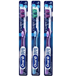 Oral-B 3D White Vivid Toothbrush, 35 Soft (Colors Vary) - Pack of 3