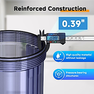 PUREPLUS Whole House Water Filter Housing, 10"x4.5" Universal Housing, Pre-Filtration System, 1" NPT