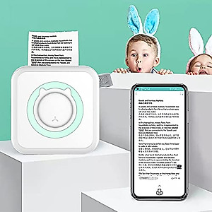 KEVGNRO InstaProud - Portable Sticker Printer, Mini Pocket Thermal Printer, Mini Printer Sticker Maker with 10 Rolls Paper for Photos, Memos, Study Notes (Pink)