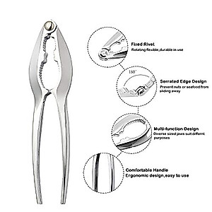 12 Pcs Crab Leg Crackers and Tools Set,mothers day gifts Including 2 Crab Leg Crackers, 4 Lobster Shellers and 6 Crab Forks/Picks