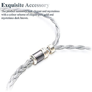 MMCX Cable IER 6N Single Crystal Silver MMCX Cable 3.5mm Braid Earphone Cable for SE846 SE535 SE215 FX850 ATLAS XBA-A3 FX1200 UE900S F9 FA1FA7 MKII DK4001 IT00 Replacement Cable (3.5mm Plug)