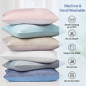 LUXEAR Cooling Pillow Cases Queen Size, 2 Pack Hidden Zipper Arc-Chill Cool Pillow Cases with Double-Side Design [Oeko-TEX Certified], Anti-Static, Skin-Friendly, Machine Washable Pillow Cases - Gray