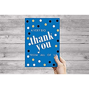 JBH Creations Big Dot Jumbo Thank You Card - Extra Large 9 x 12 with Envelope - Blue