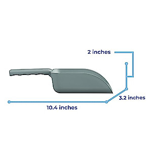 Vikan Remco 630088 Color-Coded Plastic Hand Scoop - BPA-Free Food-Safe Kitchen Utensils, Restaurant and Food Service Supplies, 16 oz, Gray