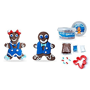 Let's Build A Snowman, Gingerbread Man, & Christmas Tree (3 Piece Kit), Boys and Girls Christmas Stocking Stuffers for Kids; Make Snowman Crafts, Ornaments, Kids Gifts for Xmas, Figurines (Clay/Putty)