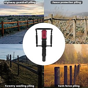 Electric Pile Driver Hammer - JKCHENPRO 2200W Electric T Post Driver, 110V Handheld Pile Driver, 2100 BPM Sufficient Power, Ideal for Fence Post Construction Site, Farm Fences, Forestry Seedlings