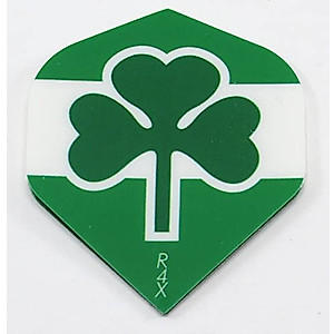 US Darts Ruthless R4X Ireland, Irish, EIRE, Clover Standard Dart Flights - 3 Sets (9 Flights) - Ex-Tough, 100 Micron