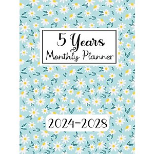 2024-2028 Monthly Planner 5 Years: Calendar 60 Months organizer and Planning 2024-2028, 5 Years calendar and schedule ahead for your project, 171 Pages.