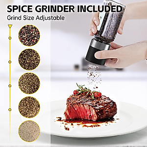 Miuyhji Spice Jars, 24 Pcs 4oz Spice Jars with Label, Glass Jars with Bamboo Lids, Spice Containers Bottles with Pepper Grinder & Stainless Steel Funnel for Seasoning Organizer, Cabinet, Drawer