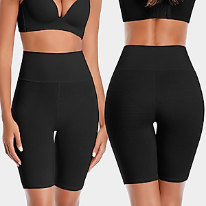 K-CHEONY Cotton Spandex Stretch Anti Chafing Boy Shorts Safety Panty Bike Shorts,Slip Shorts for Under Dresses (Black, 3 Pack, XX-Large)