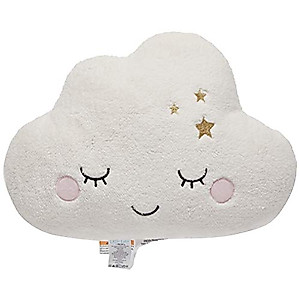 Little Love by NoJo - Plush Cloud Shaped Decorative Pillow, Decorative Nursery Pillow, Playroom Décor, Cute Throw Pillows, White, 1 Count (Pack of 1)