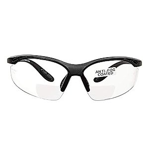 voltX 'CONSTRUCTOR' BIFOCAL Reading Safety Glasses (CLEAR +3.5 Dioptre) ANSI Z87.1+ & CE EN166F, certified/Cycling Sports Glasses includes safety cord + UV400 anti fog coated lens