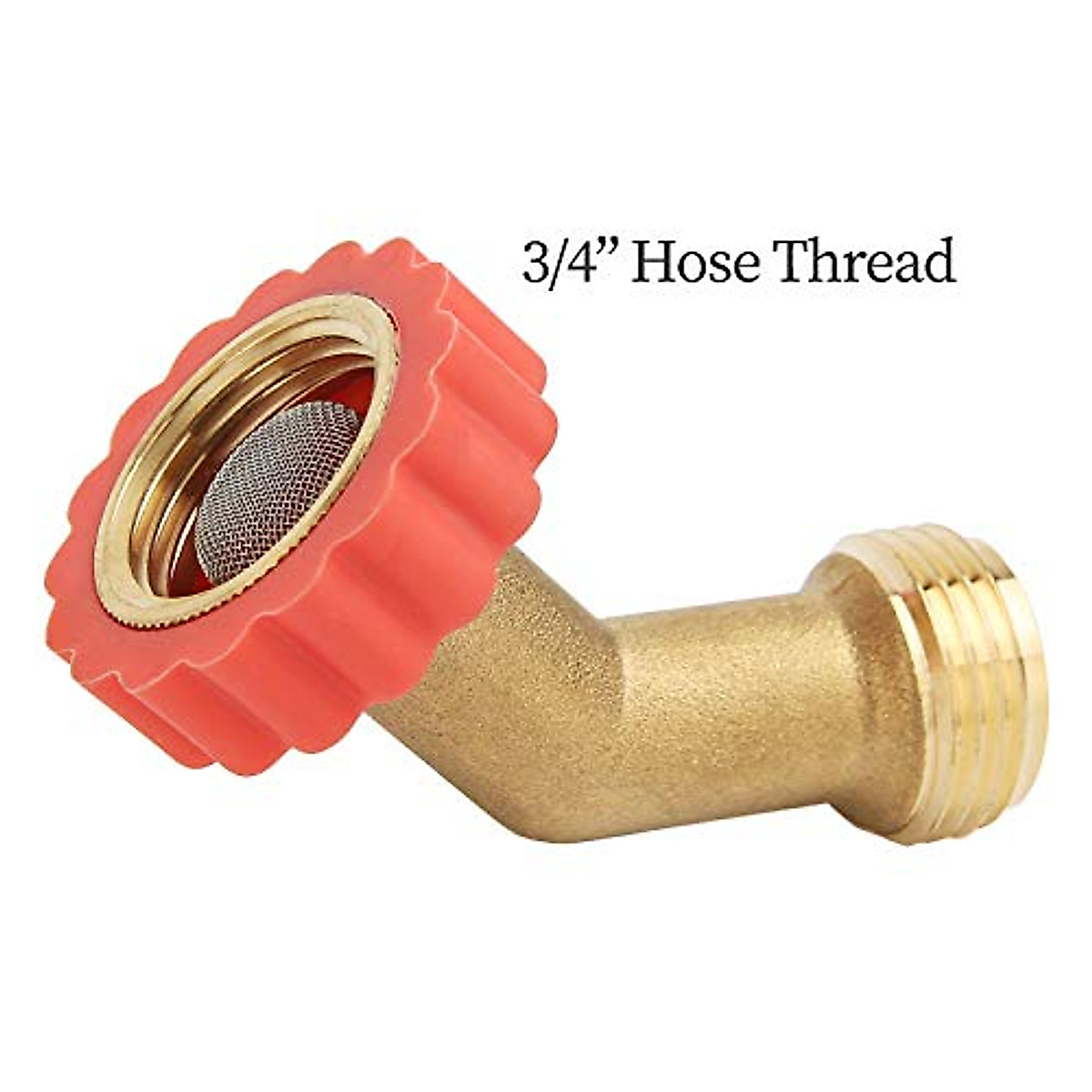 Watflow 45 Degree Lead-Free Brass Hose Saver, Hose Protector, Garden Hose Connector,45 Degree Hose Fitting, Water Hose Saver, 2 Pcs