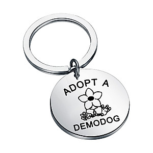 Adopt A Demodog TV Show Inspired Keychain Fans Gift Funny Dog Lover Gift Pet Adoption Gift (ADOPT A DEMODOG)