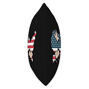 Funny USA Map 4th of July Pregnancy Announce American Flag Throw Pillow