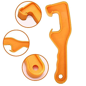 Hovico 3 Pieces 5 Gallon Plastic Bucket Lid Opener Paint Can Lid Opener Open Buckets & Pails, Lightweight, Durable (Red)