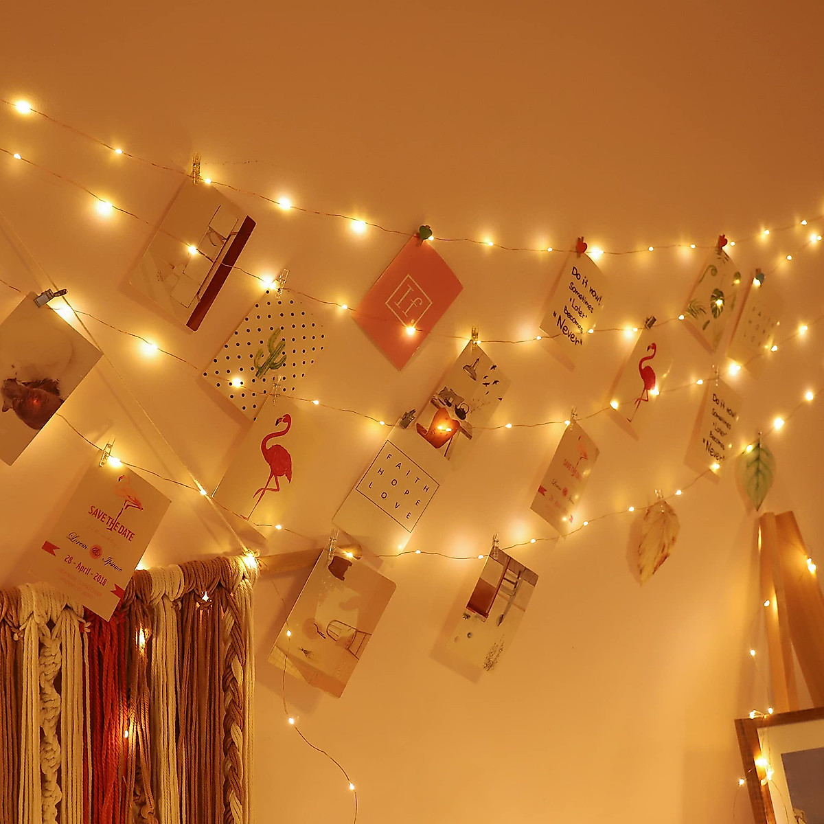 Whalegend Outdoor Lights 2 Pack 33ft 100LED Battery Powered Copper Wire String Lights 8 Modes with Remote Control for Bedroom Christmas Party Home Wedding Decorations Garden Indoor Decor Warm White