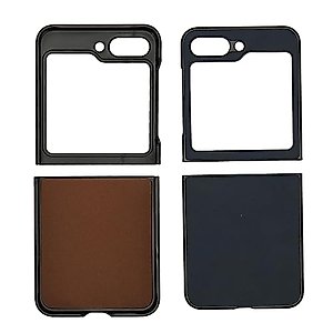 Shockproof Wear Resistant Phone Case for Samsung Galaxy Z fold 5 Case, Synthetic Leather Flip Phone Cover for Samsung Fold 5 (Two Color Blue Cowhide Grain)