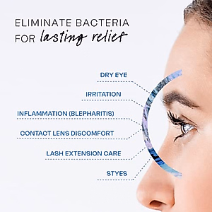 Avenova Eyelid and Eyelash Cleanser Spray - Dry Eye Relief With Pure Hypochlorous Acid, Gentle Everyday Lash Cleanser For Blepharitis Irritation and Stye Treatment, FDA Cleared Formula, 20mL (0.68oz)