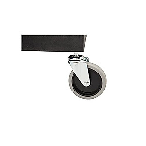 LUXOR SEC11-B 24" x 18" Plastic Utility Tub Cart - Two Shelf-Black