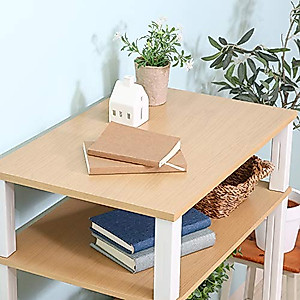 Fuji Boeki 99906 Multi Wagon, Kitchen Wagon, Width 23.5 inches (59.7 cm), Natural, White, Easy Assembly, Comes with Casters