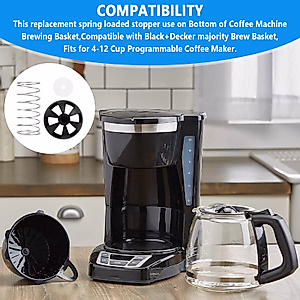 Coffee Machine Brewing Basket Bottom spring loaded stopper kits Fits for Black+Decker coffee makers Brew Basket, fits majority 4-12 Cup Drip Coffee Makers