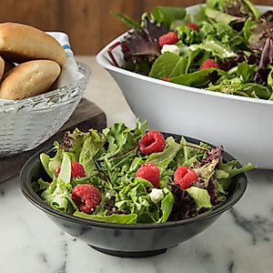 Carlisle FoodService Products 800B03 Melamine Salad Bowl, 27 oz, Black