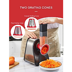 Electric Cheese Grater 150W Cheese Shredder for Home Kitchen Use, One-Touch Control Electric Slicer Shredder Ideal for Cheese, Cucumber, Carrot