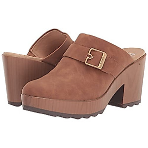 Dr. Scholl's Shoes Women's Wake Up Clog Mules, Honey Synthetic, 8.5