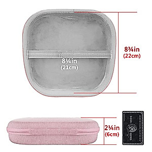 Geekria NOVA Shield Headphones Case, Compatible with AirPod Max Headphones Case, Replacement Hard Shell Travel Carrying Bag with Room for Smart Case and Accessories Storage (Pink)