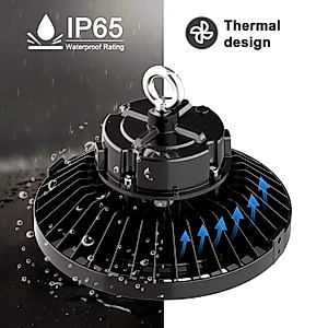 JOMITOP 240W High Bay LED Lighting Dimmable 36000 Lumens 900W HPS or MH Bulbs Equivalent 5000K Bright White Industrial Highbay Light, Warehouse Light Fixtures, AC 90-277V 4Pack