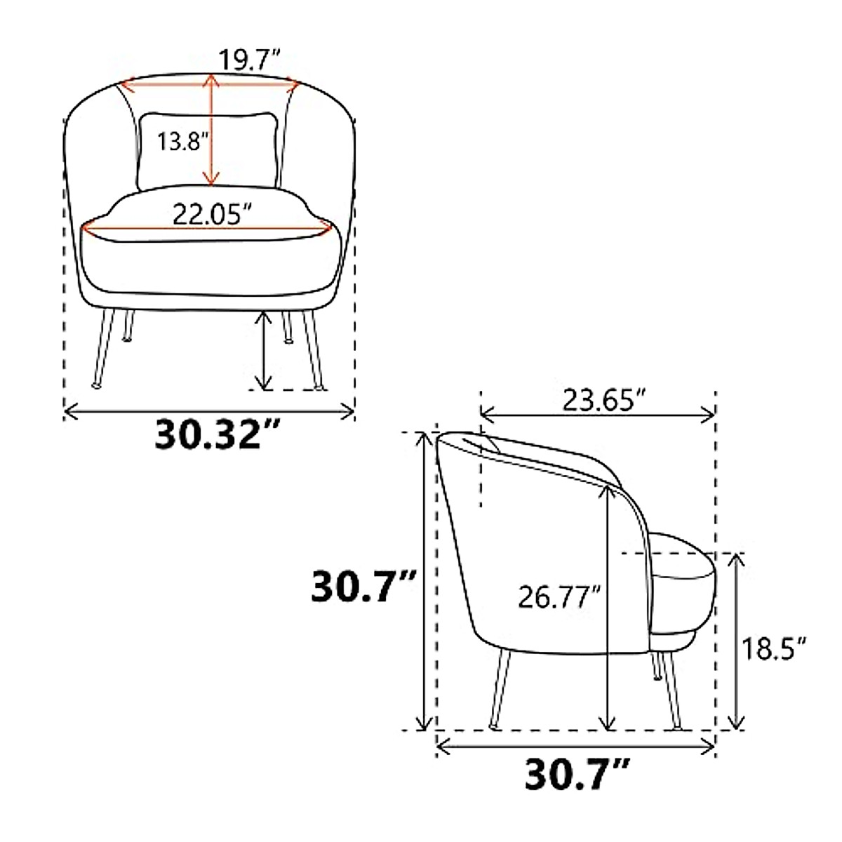 AWQM Sherpa Accent Chair, Green Boucle Upholstered Reading Chair with Curved Backrest, Living Room Chair Sofa Chair with Gold Legs, Leisure Club Tub Couch for Bedroom, Dorm Room, Studio