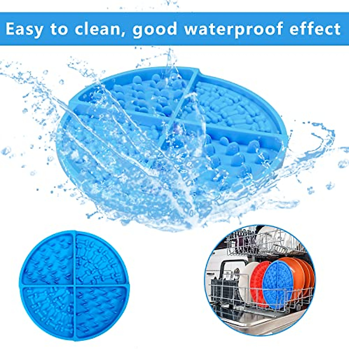 Dog Lick Treat mat Dog Slow Feeder Dog Licking Mat Pet Calming Mat Anxiety Relief Dog Cat Training Lick Wet Food Mat Perfect for Food Mat for Dogs