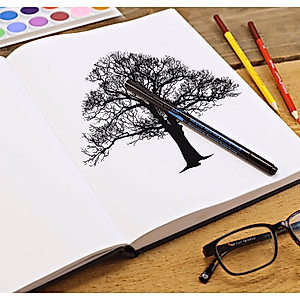 Black Hardcover Sketchbook by Artist's Loft - Acid Free and Smudge Resistant Paper, Sketch Pad for Drawing, Sketching, Writing - Bulk 6 Pack