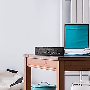 Jetec I Still Remember The Days I Prayed Sign Rustic Wooden Farmhouse Christian Decor Wooden Religious Plaque Christian Home Prayer Block Sign for Office Tabletop Tiered Tray Decor (Black)