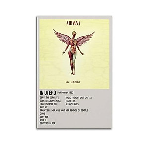 VCLUST Nirvana Poster Vintage Music Album Poster Art Decor Painting Aesthetic Wall Art Canvas for Bedroom Decor 12x18inch(30x45cm) 6