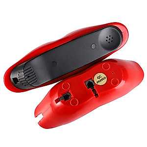 Suwimut Red Mouth Telephone, Wired Novelty Cute Sexy Lip Phone, Real Corded Lip Shaped Landline Phone Desk Corded Phone for Home Hotel Office Decor Gift