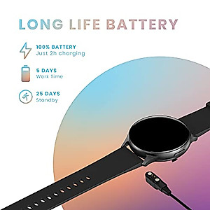 yussa Smartwatch Answer/Make Calls | Speaker | 1.32 '' HD Full Screen | AI Assistant | Android Smartwatch & iPhone Compatible | Fitness & Health Tracking | +20 Sports | for Man and Woman