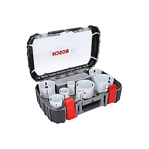 Bosch 2608594194 11-Piece Set Electricians Set Bi-Metal Hole Saws 8% Cobalt Alloy Diameter 25, 32, 40, 54, 60, 68, 76, 86 mm