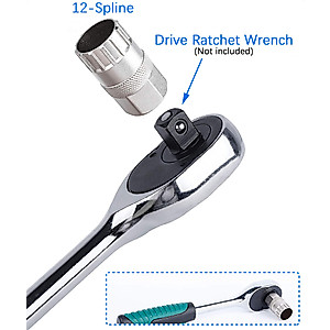 VANICE Bike Freewheel Removal Repair Lockring Tool for Shimano, Sunrace and Other 12 Spline Freewheels